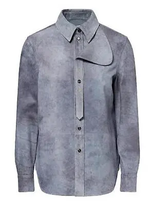 Bottega Veneta Brushed Suede Shirt - Cloudy Indigo
