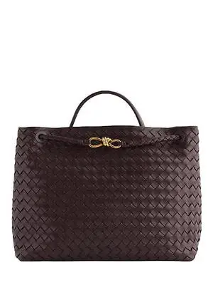 Bottega Veneta Large Andiamo Leather Cross-body Bag - Barolo
