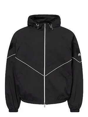 Moose Knuckles Top Flight Hooded Shell Jacket - Black/black