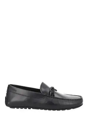BOSS Bow-embellished Moccasins - Black