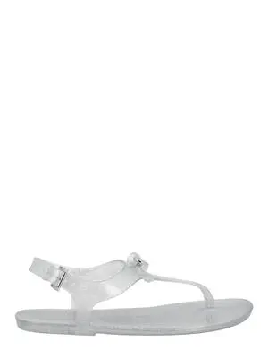 Michael Kors Monogram Logo Sandal - Silver
