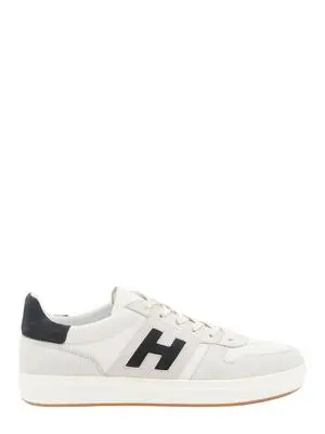 Hogan H-tv Suede And Nappa Leather Sneakers - White