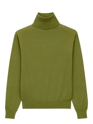 SAINT LAURENT Cashmere, Wool, And Silk Turtleneck Pullover