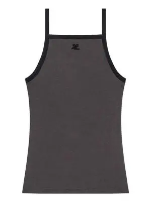 COURREGES Contrast Tank Top - Grey