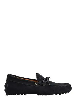TOD`S Tod's Gommino Suede Loafers With Lace Fastening - Blue