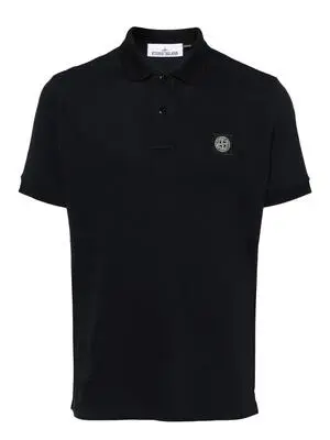 Stone Island Slim Fit Cotton Piqué Polo Blue