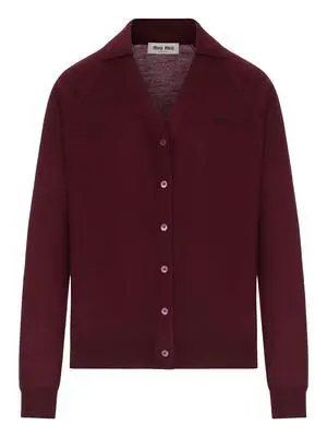 Miu Miu Wool Cardigan - Red