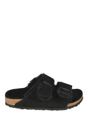 BIRKENSTOCK Arizona Suede Sandals With Sheepskin Lining