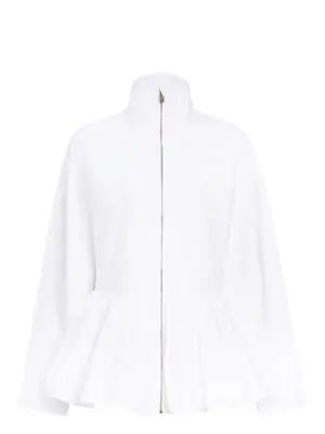 Alaïa Peplum Jacket - White