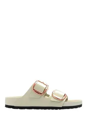 BIRKENSTOCK Arizona Big Buckle High-Shine Leather Sandals Nude & Neutrals