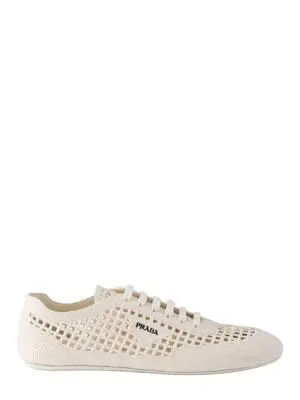 PRADA PRADA Lace Up Crochet Sneakers
