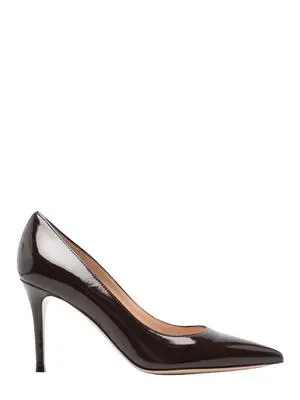 GIANVITO ROSSI 85 Patent Leather Pumps - Red
