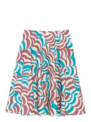 Marni Printed Cotton Midi Skirt Multi
