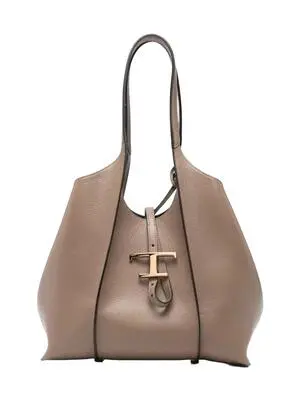 TOD`S T Timeless Small Shopping Bag - Nude & Neutrals