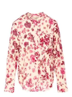 Isabel Marant Étoile Printed Silk Blouse - Pink & Purple