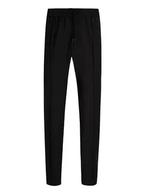 Dolce & Gabbana Tapered Wool-blend Trousers - Black