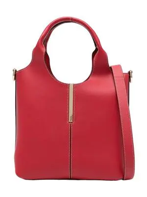 TOD`S Tod's Leather Mini Tote Bag With Branded Metal Bar Accessory - Red