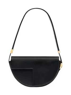 PATOU Patou Le Leather Shoulder Bag Black