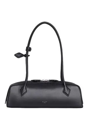 Alaïa ALAÏA Le Teckel Medium Bag In Shiny Goatskin Black