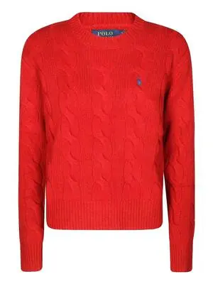 Polo Ralph Lauren Embroidered Logo Sweater - Red