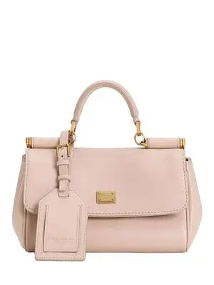 Dolce & Gabbana Plongé Leather My Sicily Handbag - Nude & Neutrals