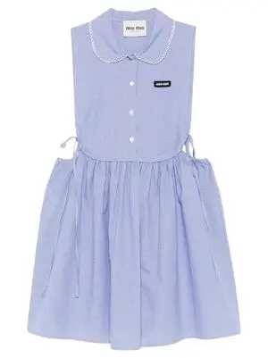 Miu Miu Vichy Cotton Dress Blue