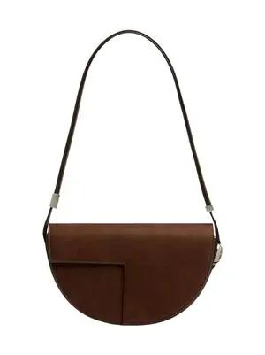 PATOU Le Nabuk Leather Bag Brown