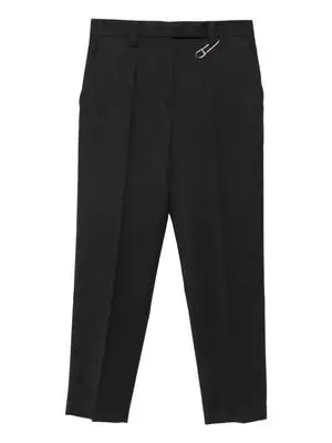 Prada Wool Pants With Pleat And Pin - Grey