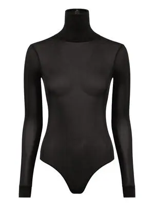 MAISON MARGIELA Semi-sheer Bodysuit - Black