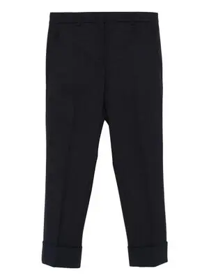 Incotex Tapered Wool Trousers - Blue