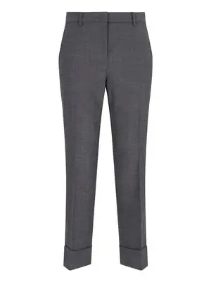 Incotex Tapered Wool Pants - Grey