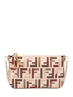 Fendi Pouch Baguette With FF Fabric Chain Multi