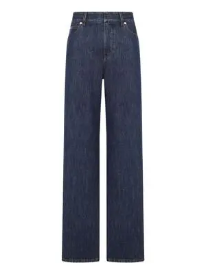 Fendi High-waist Straight Leg Jeans - Blue