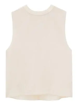 SAINT LAURENT Sleeveless Silk Tank Top