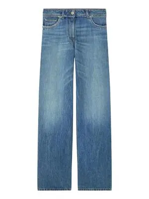 Versace Low-waist Boyfriend Jeans - Blue