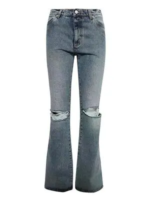 Natasha Zinko Distressed Flared Jeans - Blue