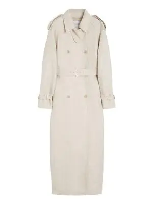 Max Mara Pure Linen Drill Duster Coat - Sand