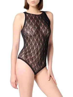 Oroblu Rosy Net Bodysuit - Black