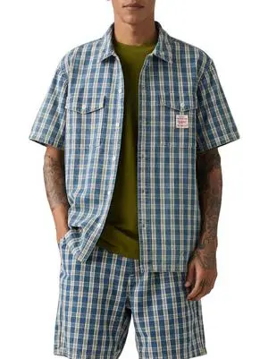 LEVI'S Worker Oversize Check Short Sleeve Button-up Shirt - Summer Check Shirt