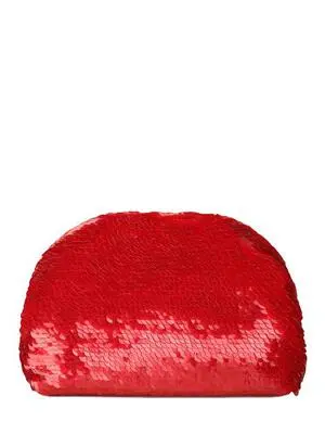 Rafe New York Aya Sequined Frame Clutch Red