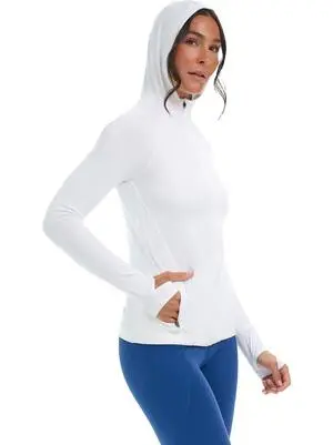 BLOQUV Full Zip Hoodie Jacket - White