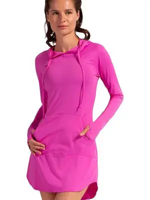 BLOQUV Hoodie Dress Relaxed Bubble Gum