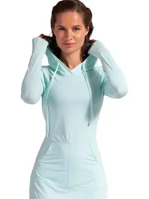 BLOQUV Hoodie Dress Relaxed Mint