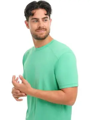 BLOQUV Short Sleeve Sun Protection Crew Shirt - Jade