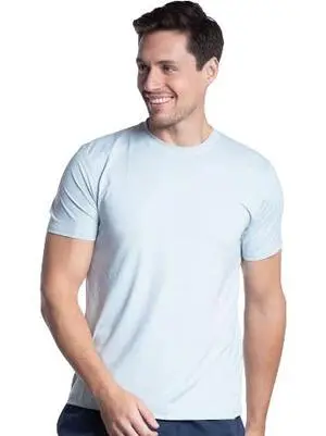 BLOQUV Short Sleeve Sun Protection Crew Shirt - Soft Gray