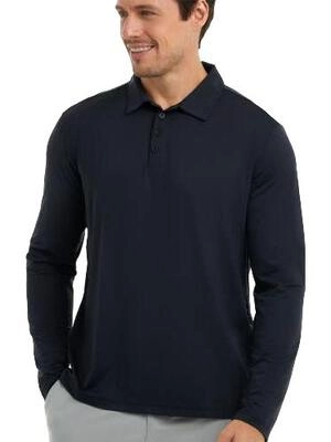 BLOQUV Long Sleeve Collared Shirt With Sun And Uv Protection