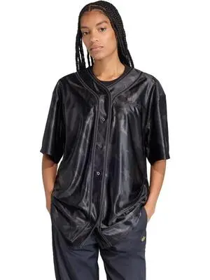 Adidas Denim Graphic Baseball Jersey - Black