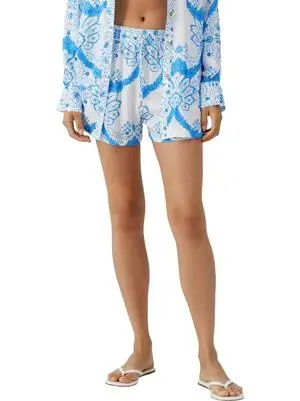 Melissa Odabash Annie Floral Print Cover-up Shorts - Florian