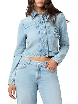 LOLA DENIM Classic Denim Trucker Jacket - Whimsy Blue