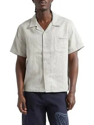 JW Anderson X Guinness Jacquard Linen & Cotton Camp Shirt - Clay